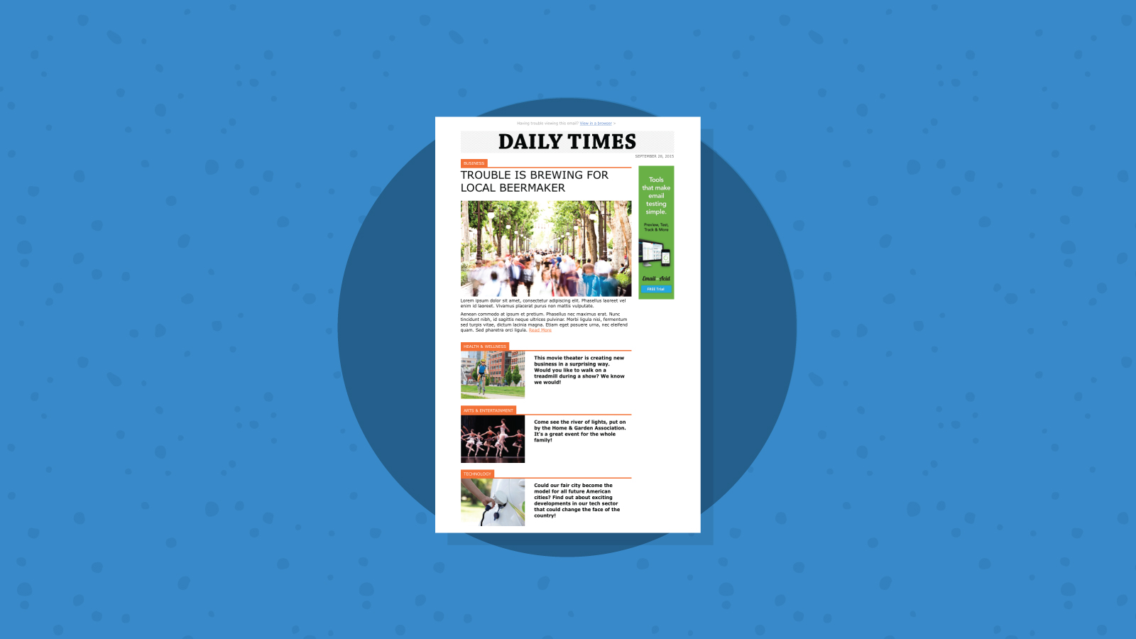 Daily Times Email Template - Email On Acid